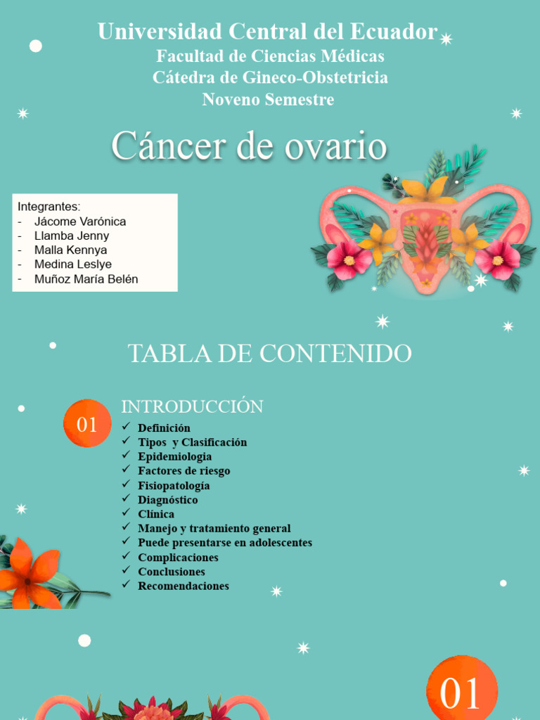 Cáncer de Ovario (1) Corregido | PDF | Cáncer | Cáncer de ovarios
