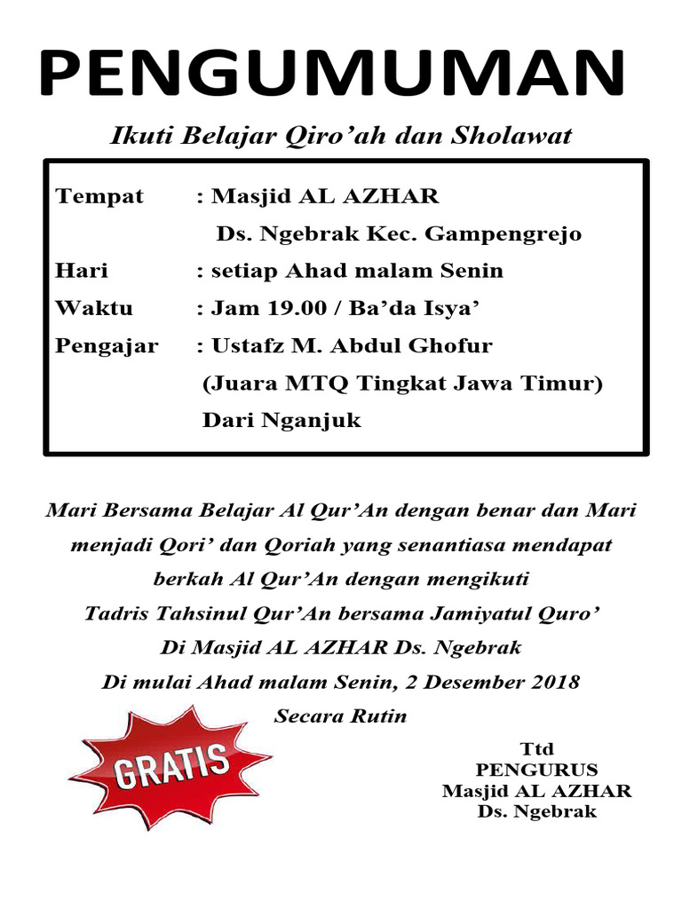 Belajar Qoriah | PDF