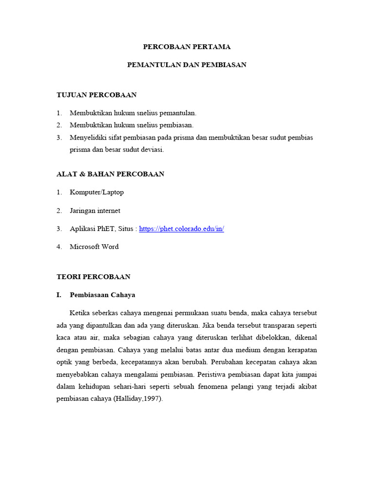 Modul Percobaan | PDF