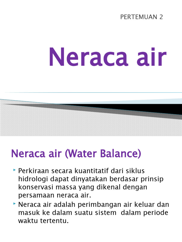 Pertm. 2 Neraca Air | PDF
