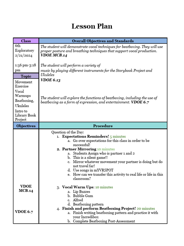2 21 6th Exploratory | PDF | Language Arts & Discipline