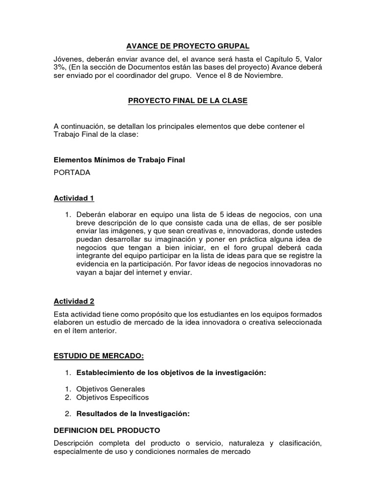 Avance de Proyecto Grupal | PDF