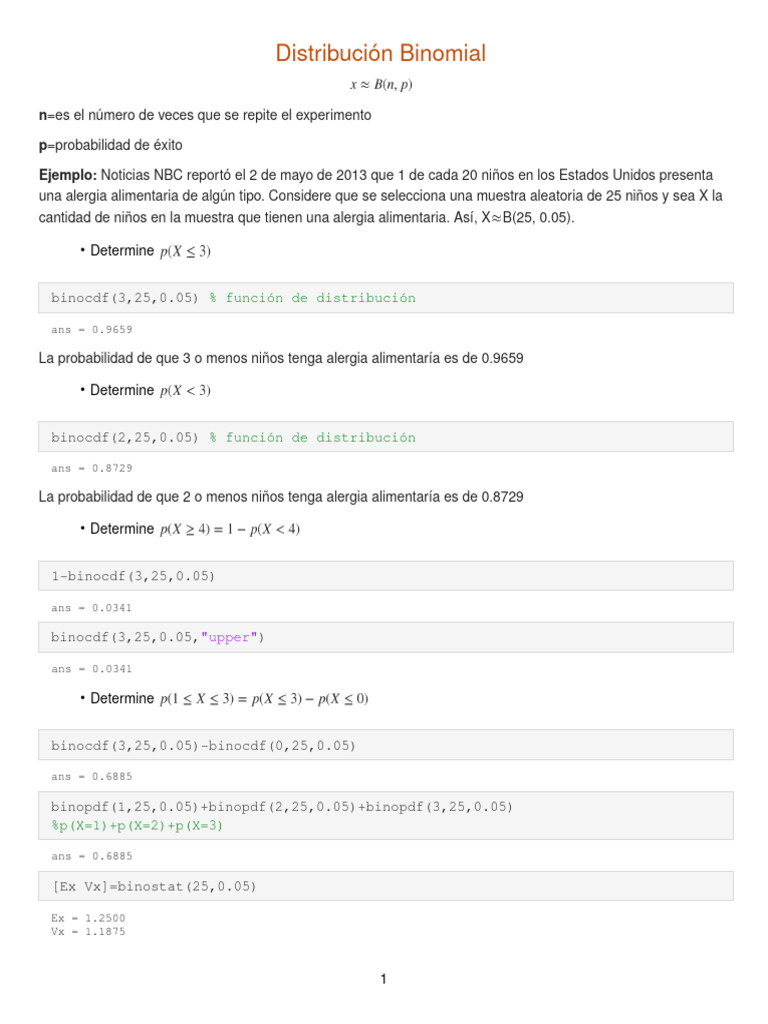 Binomial | PDF | Ciencia y matemáticas