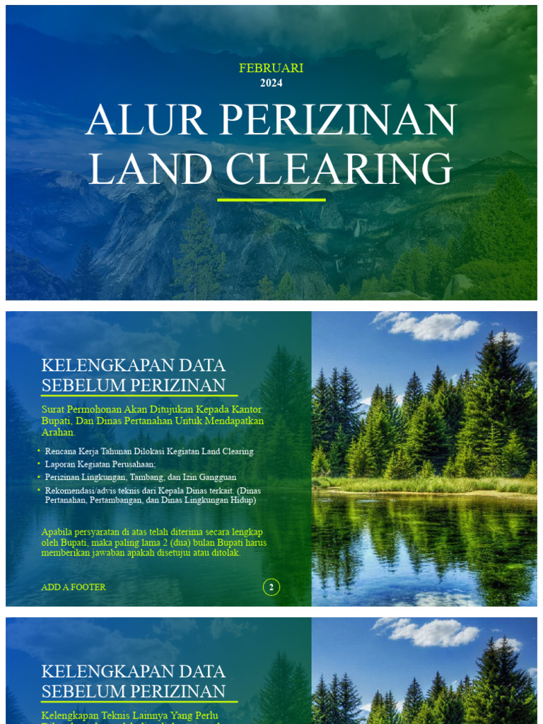 Alur Perizinan Land Clearing | PDF