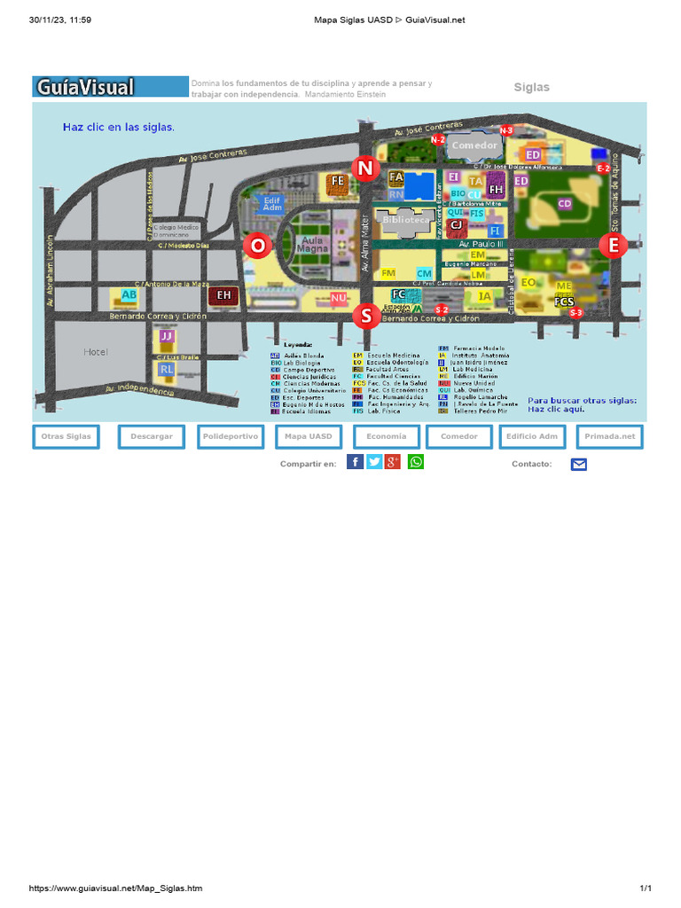 Mapa Siglas UASD | PDF