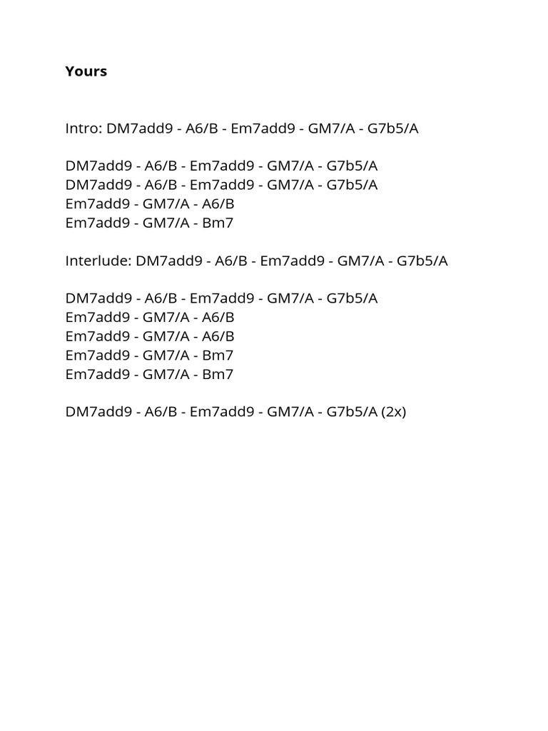 Yours Pdf