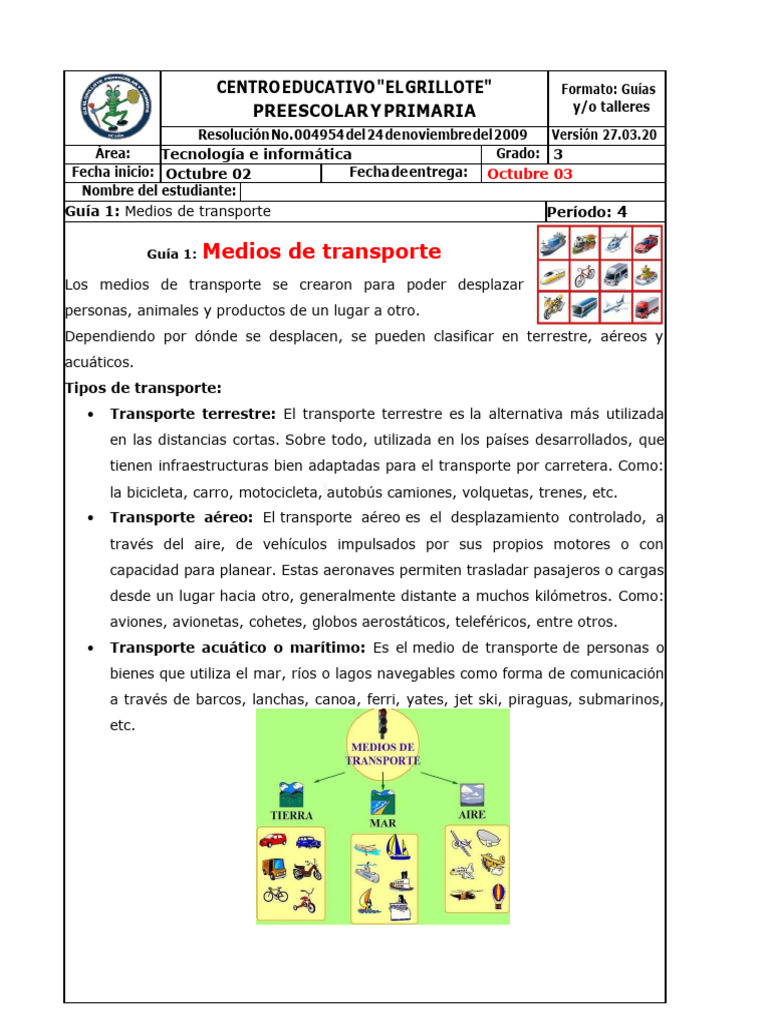 Medios de Transporte | PDF