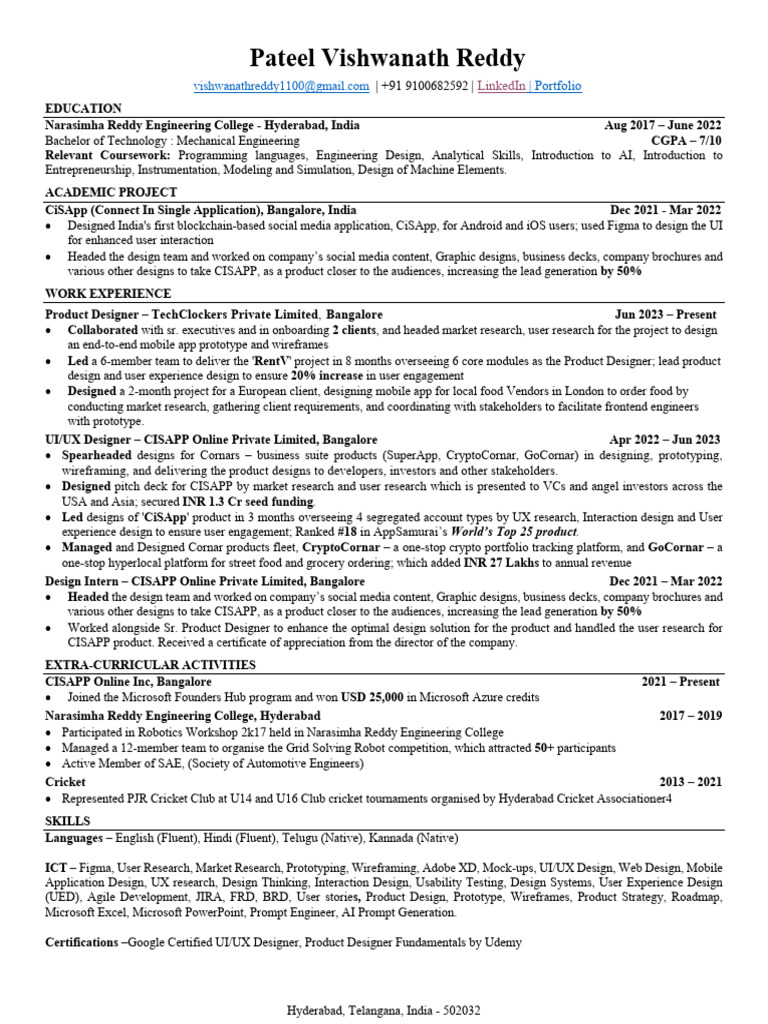 Naukri VishwanathReddy (2y 4m) | PDF | Mobile App | User Interface