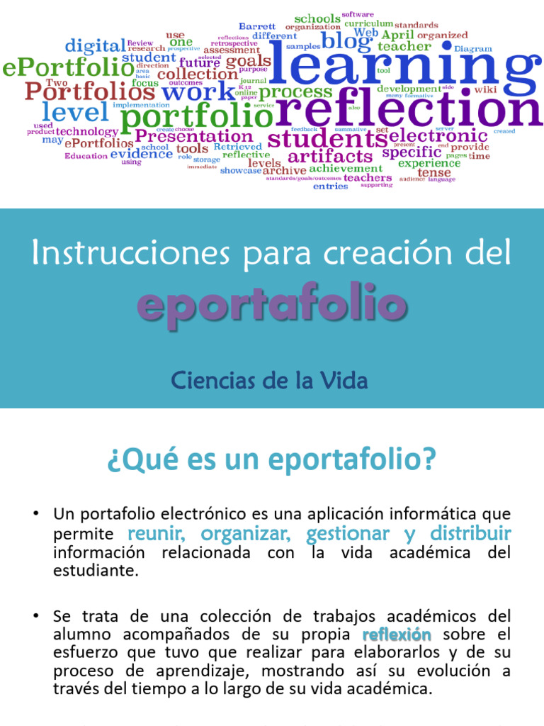Ejemplo para La Creación de e Portafolio | PDF | Aprendizaje | Software