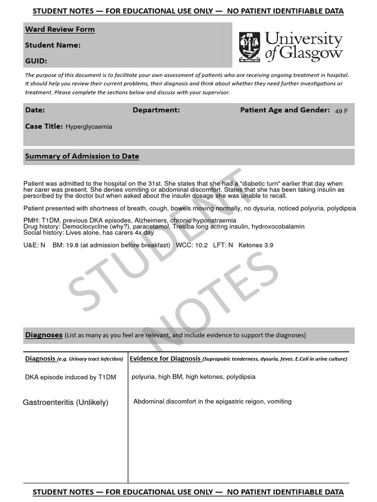 DKA Case of The Week | PDF | Health Care | Medical Specialties