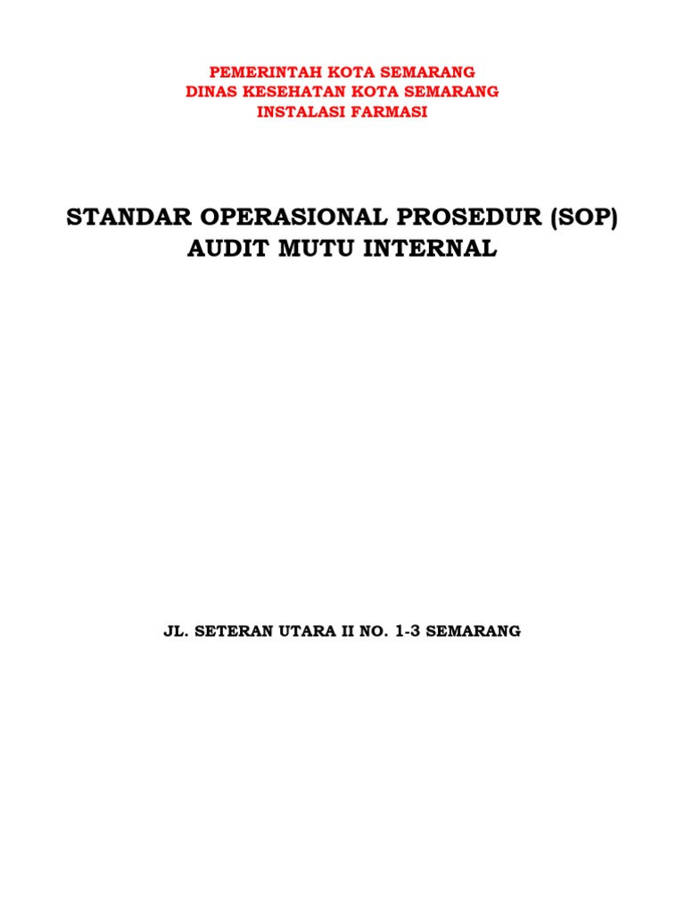 ISO-IF-SOP MR Audit Mutu Internal B-Ok | PDF