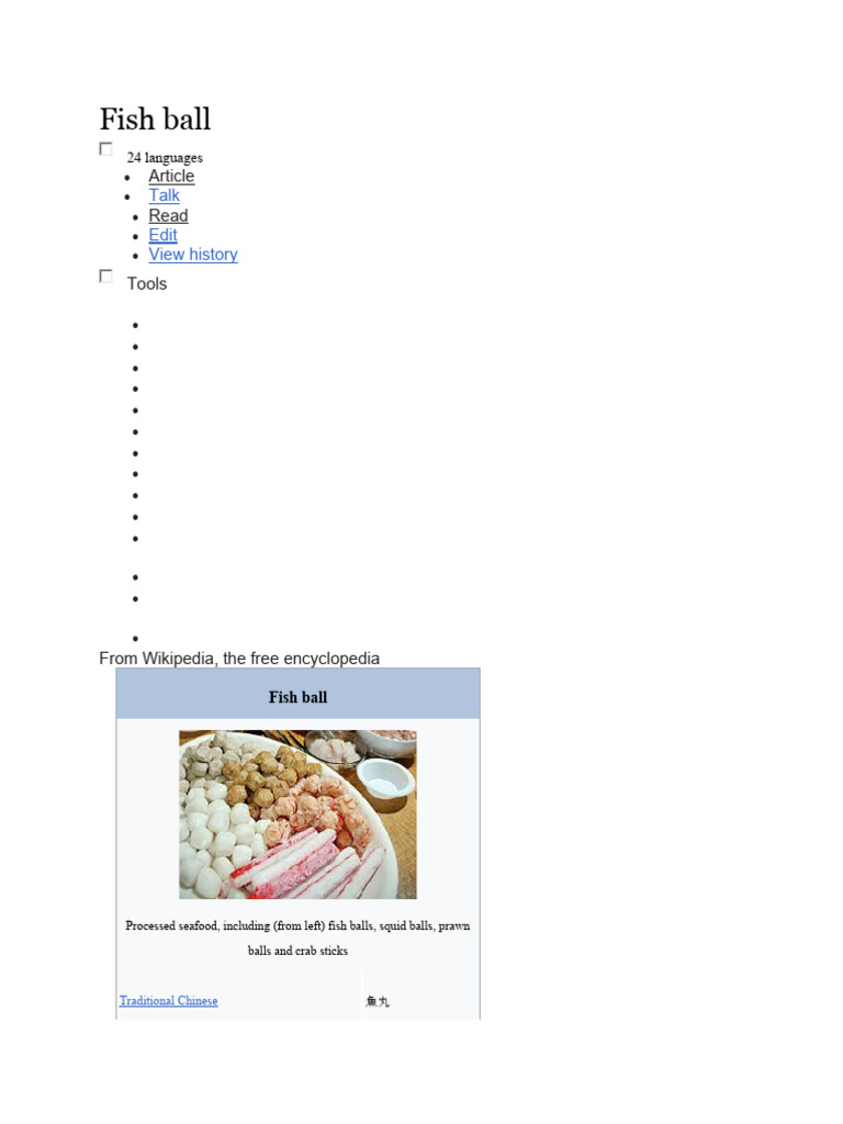 Fish ball its use and hazards | PDF | Food Industry | Foods