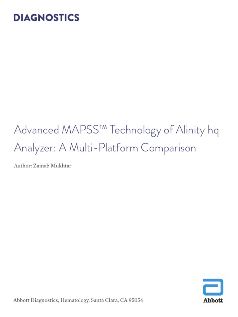 Advanced MAPSS™ Technology of Alinity HQ | PDF | Blood | Body Fluids