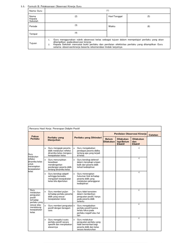 FORMULIR B. Observasi Kelas | PDF FORMULIR B. Observasi Kelas | PDF