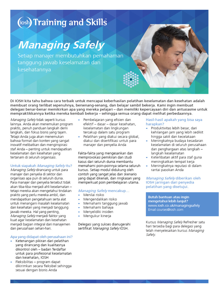 Iosh - Managing Safely | PDF