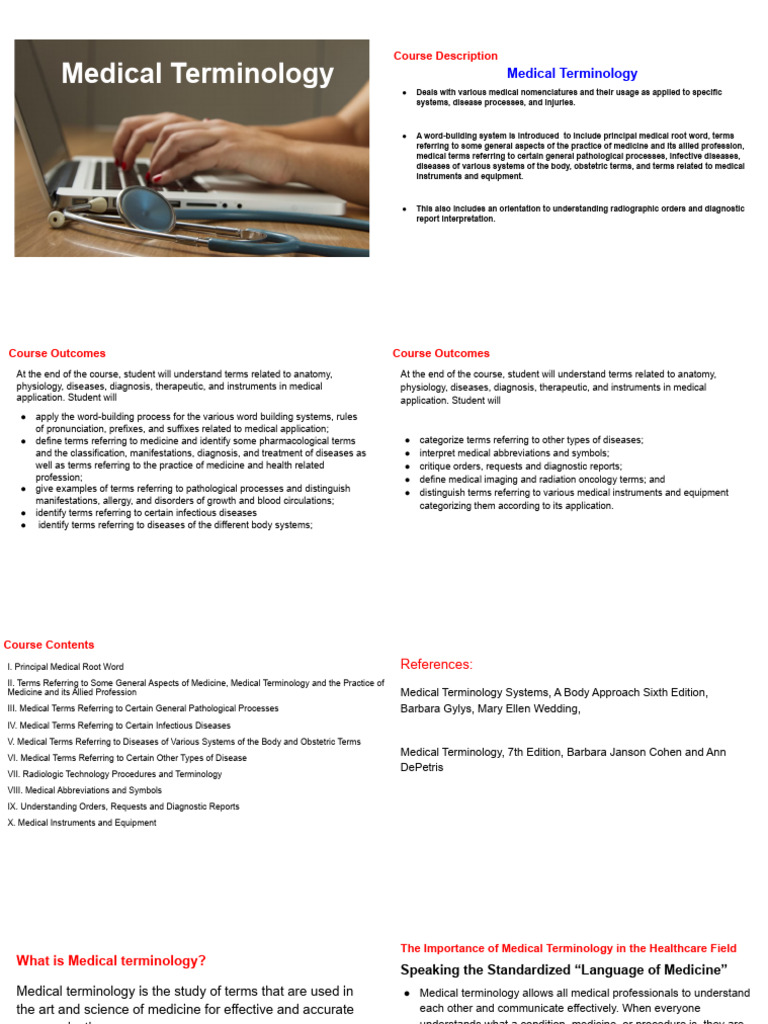 Medical Terminology Part 1 | PDF | Medicine | Medical Diagnosis