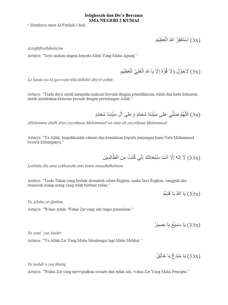 Istighosah Dan DoA | PDF