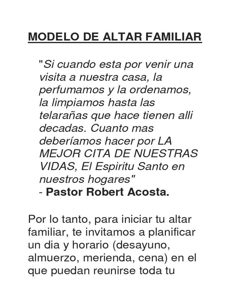 Modelo de Altar Familiar - 240131 - 121043-1 | Descargar gratis PDF ...