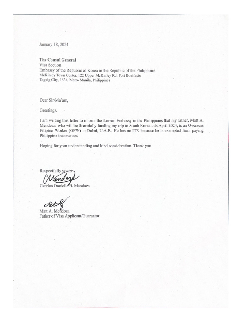 Letter of Explanation | PDF