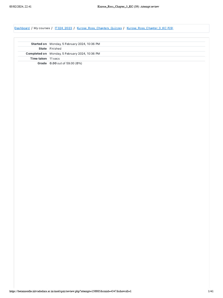 Kurose - Ross - Chapter - 3 - KC (59) - Attempt Review | Download Free ...