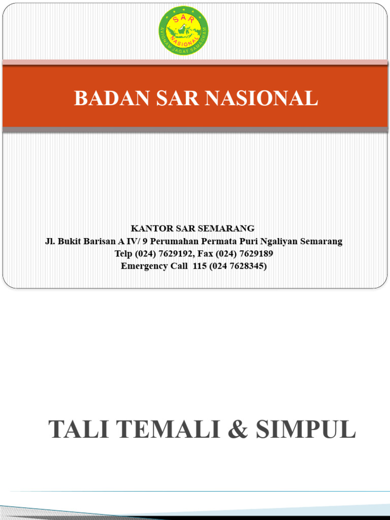 Karakteristik Tali dan Simpul Rescue | PDF