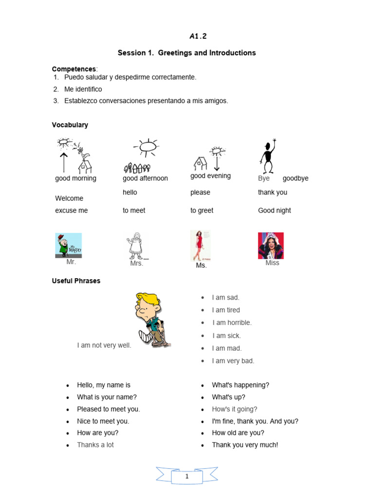 A1.2 Session 1 | PDF