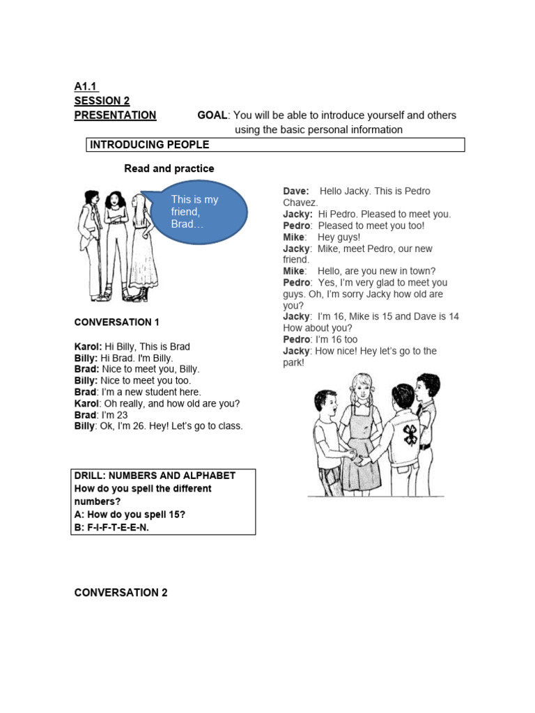 A1.1 Session 2 | PDF