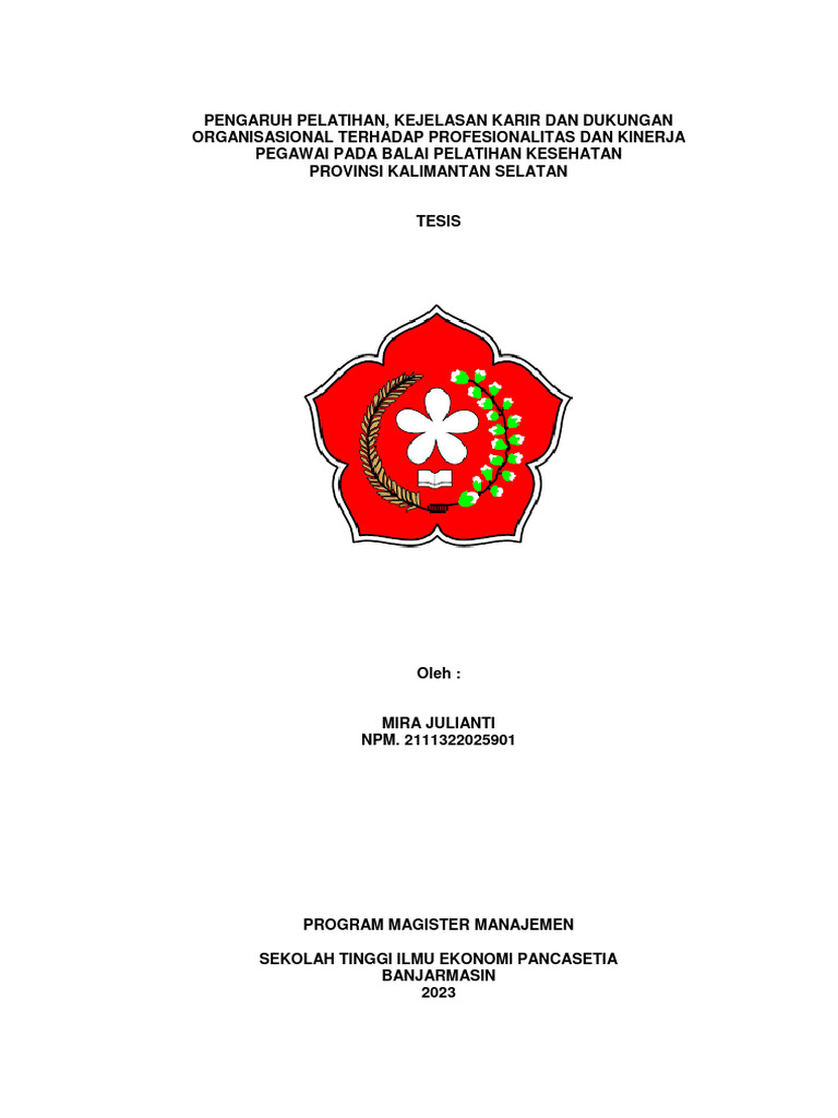 Tesis - MIRA JULIANTI NPM - 2111322025901 | PDF