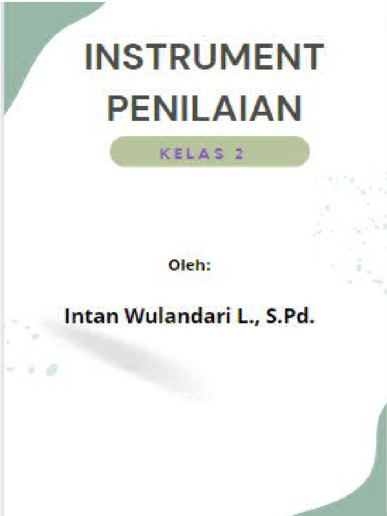 Kisi-Kisi Dan Instrumen Penilaian - Intan | PDF