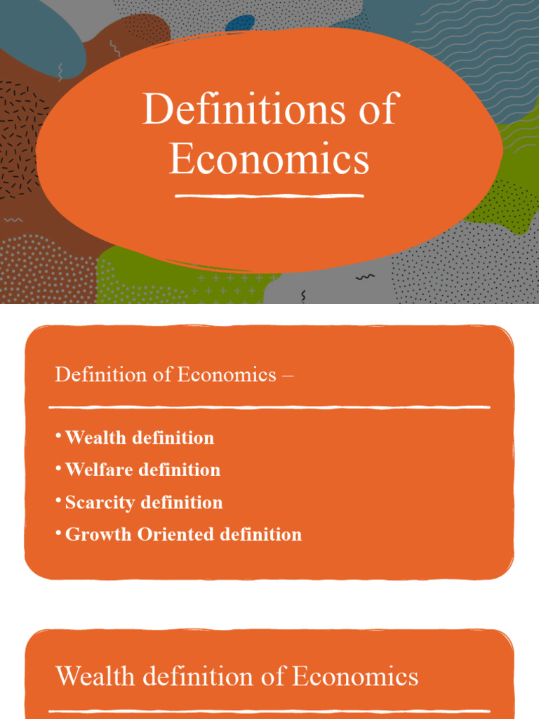 Key Definitions of Economics | PDF | Economics | Philosophical Theories