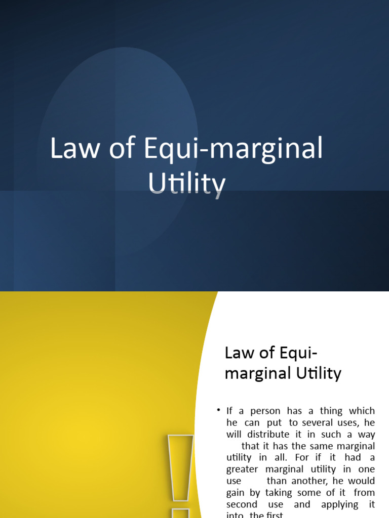 05 Equi Marginal Utility | PDF | Utility | Trade
