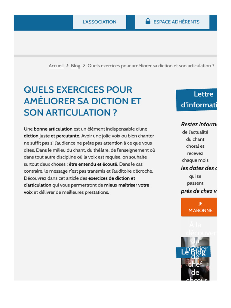 Exercices de Diction Et D'articulation Faciles Pour Mieux Chanter | PDF