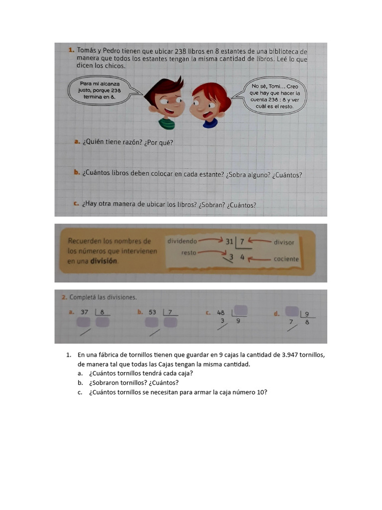 Ejercicios de Division | PDF