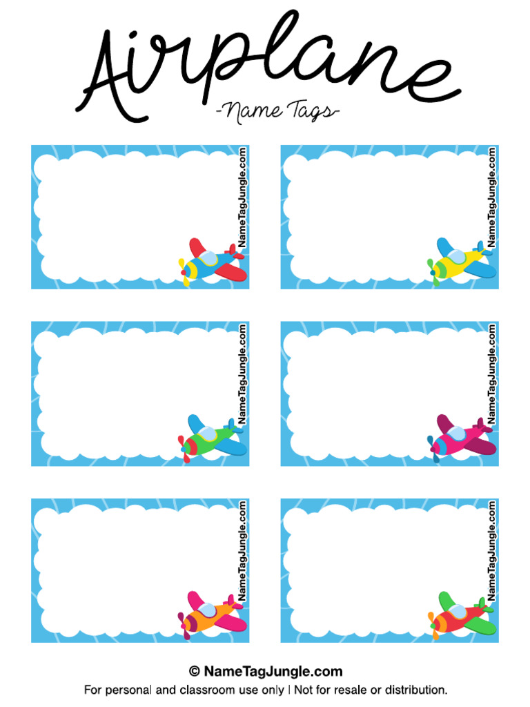 Airplane Name Tags Watermarked | PDF