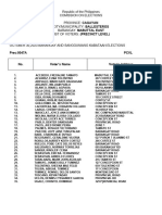 Sample Ballot Barangay Election 2023 | PDF | Sports & Recreation