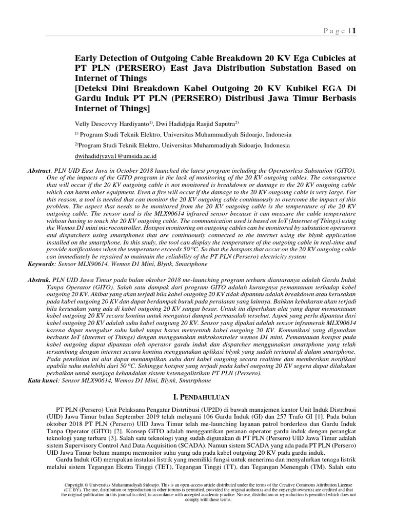 Early Detection of Outgoing Cable Breakdown 20 KV | PDF | Creative ...