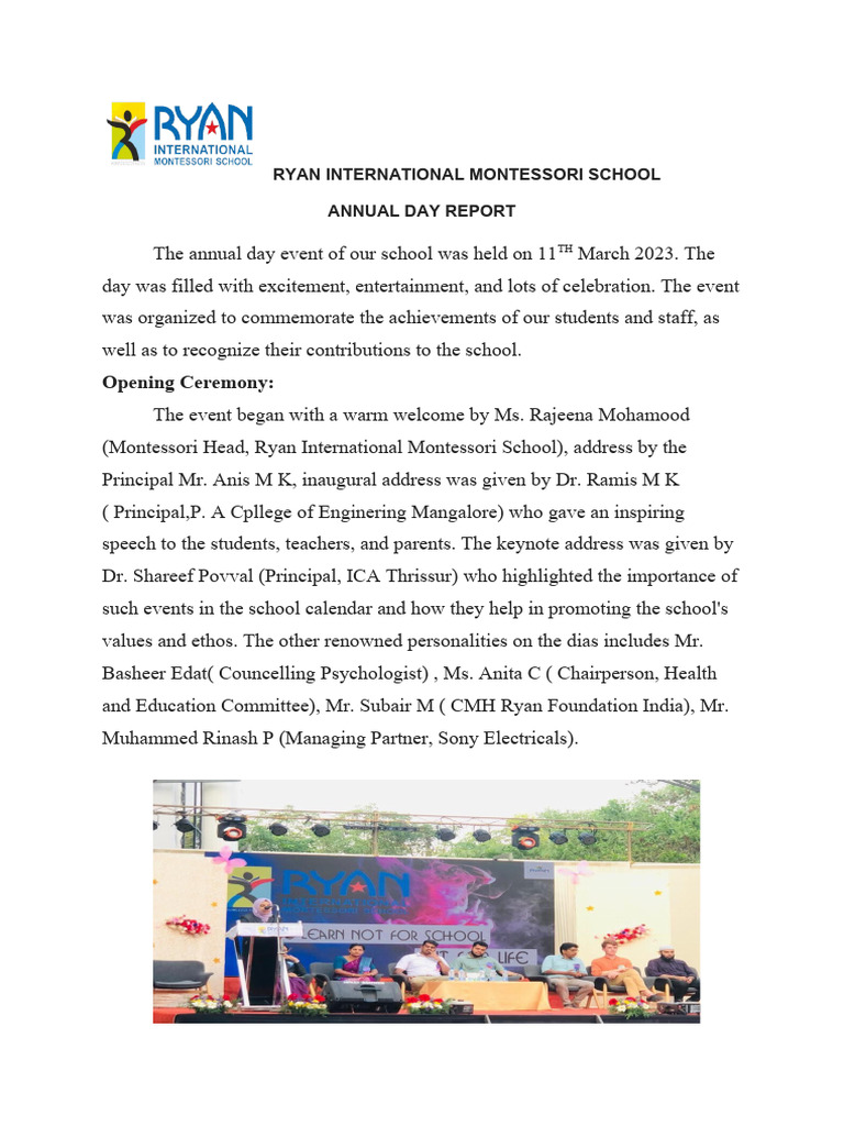 Annual Day Report | PDF