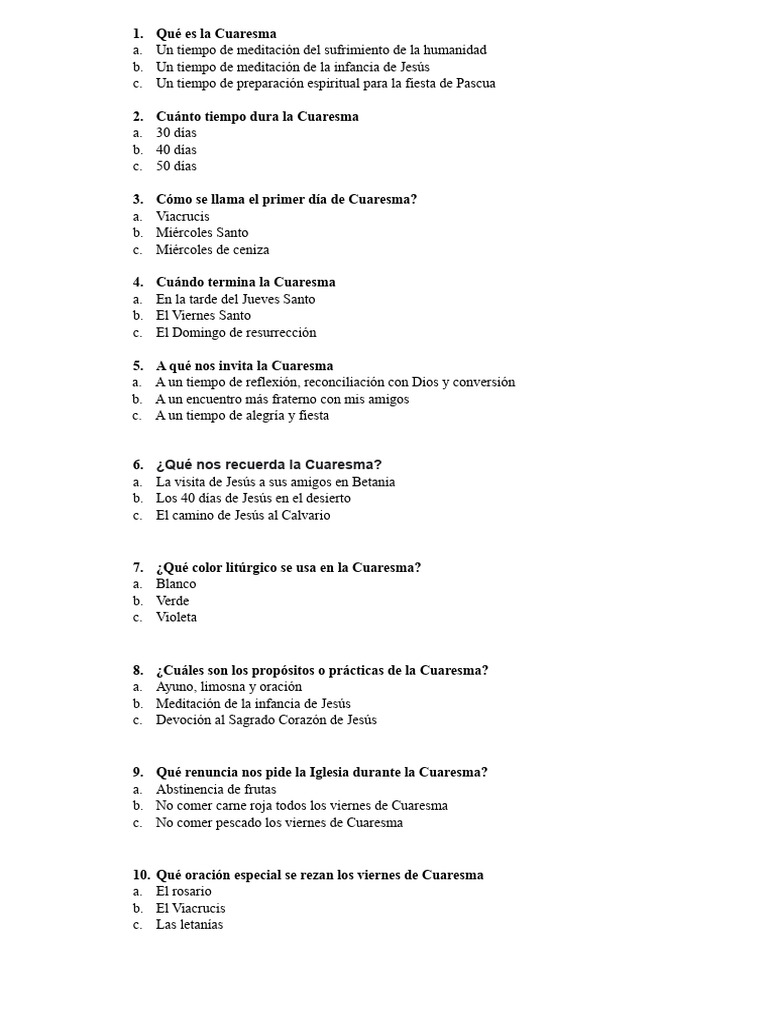 Guía completa sobre la Cuaresma | PDF