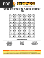 Sopa de Letras: Desastres Naturales | PDF