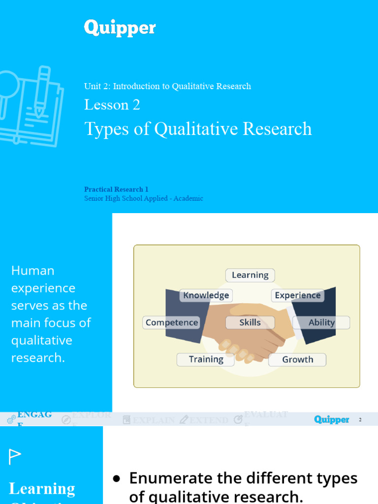 FINAL PPT PR1!11!12 UNIT 2 LESSON 2 Types of Qualitative Research | PDF ...