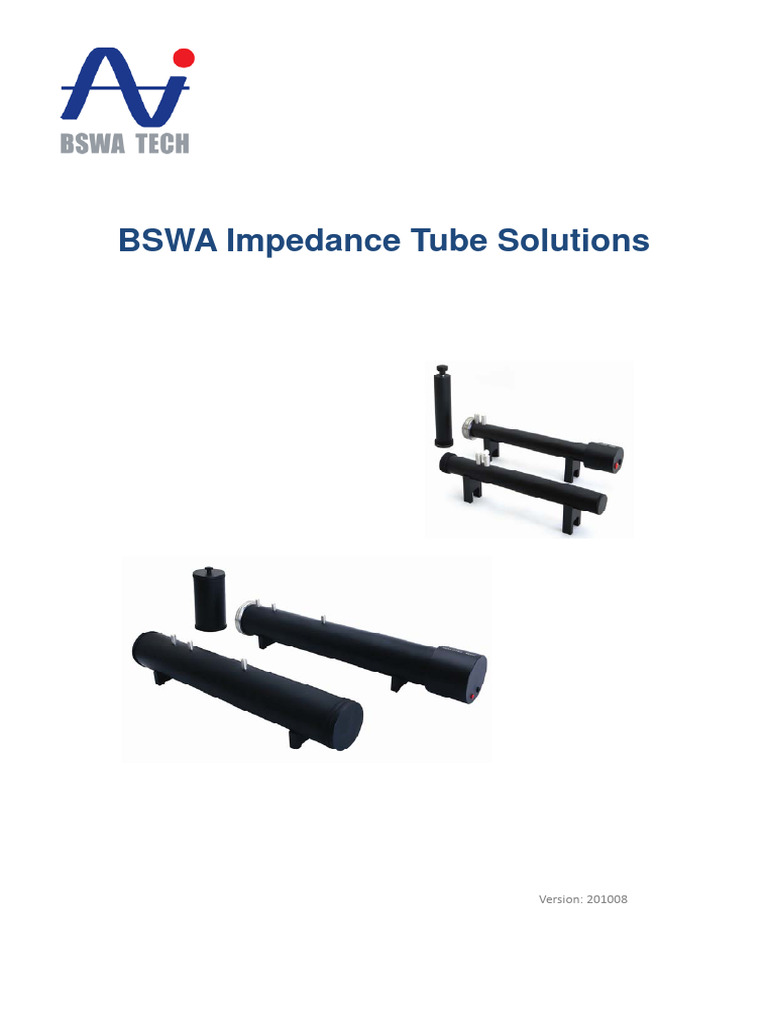 BSWA Impedance Tube Solutions | PDF | Microphone | Loudspeaker