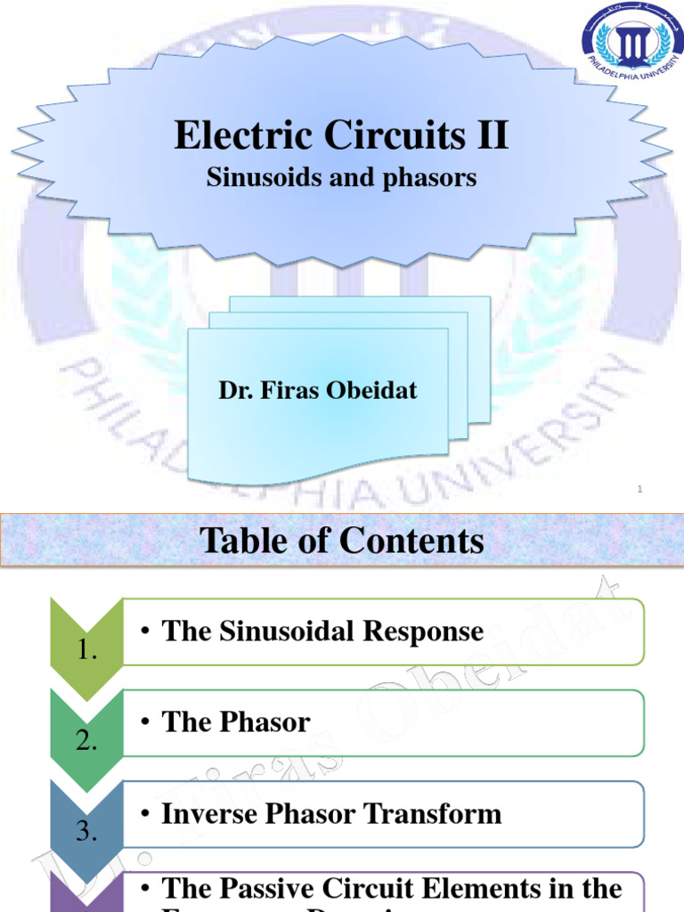 3 Sinusoids and Phasors | PDF | Electrical Network | Complex Number