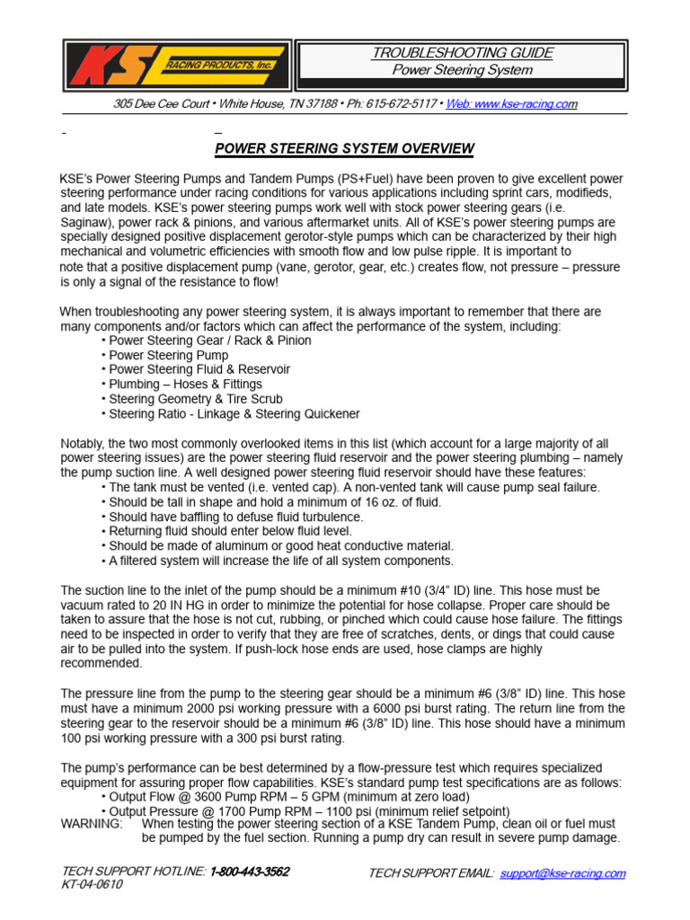 Steering 8 | PDF | Pump | Steering