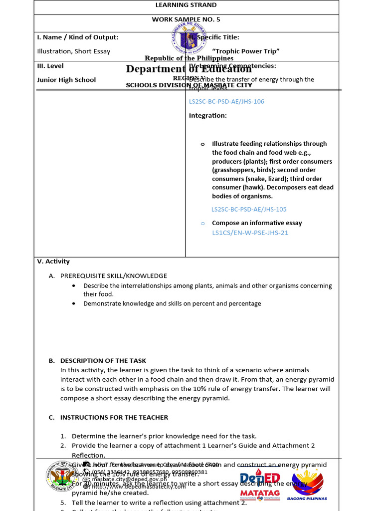 Ls 2 Trophic Levels | PDF | Food Web | Learning