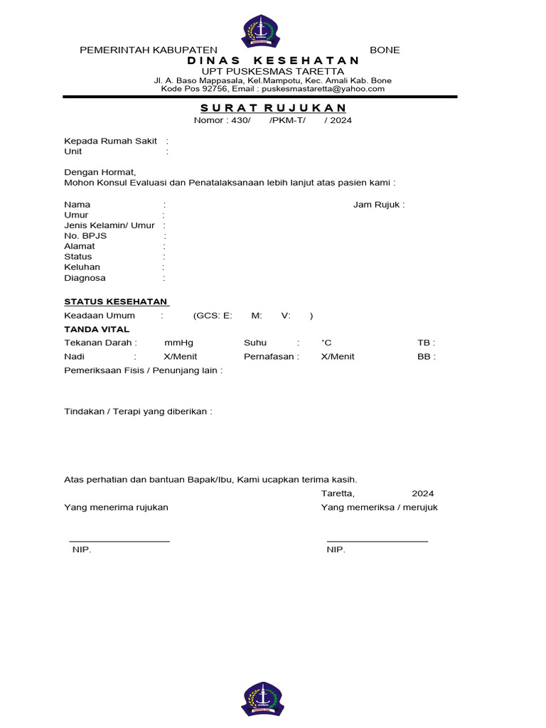 Rujukan Dan Form Sisrute Ugd (Autorecovered) | PDF