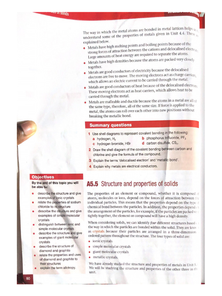 Structure and Properties of Solids | PDF