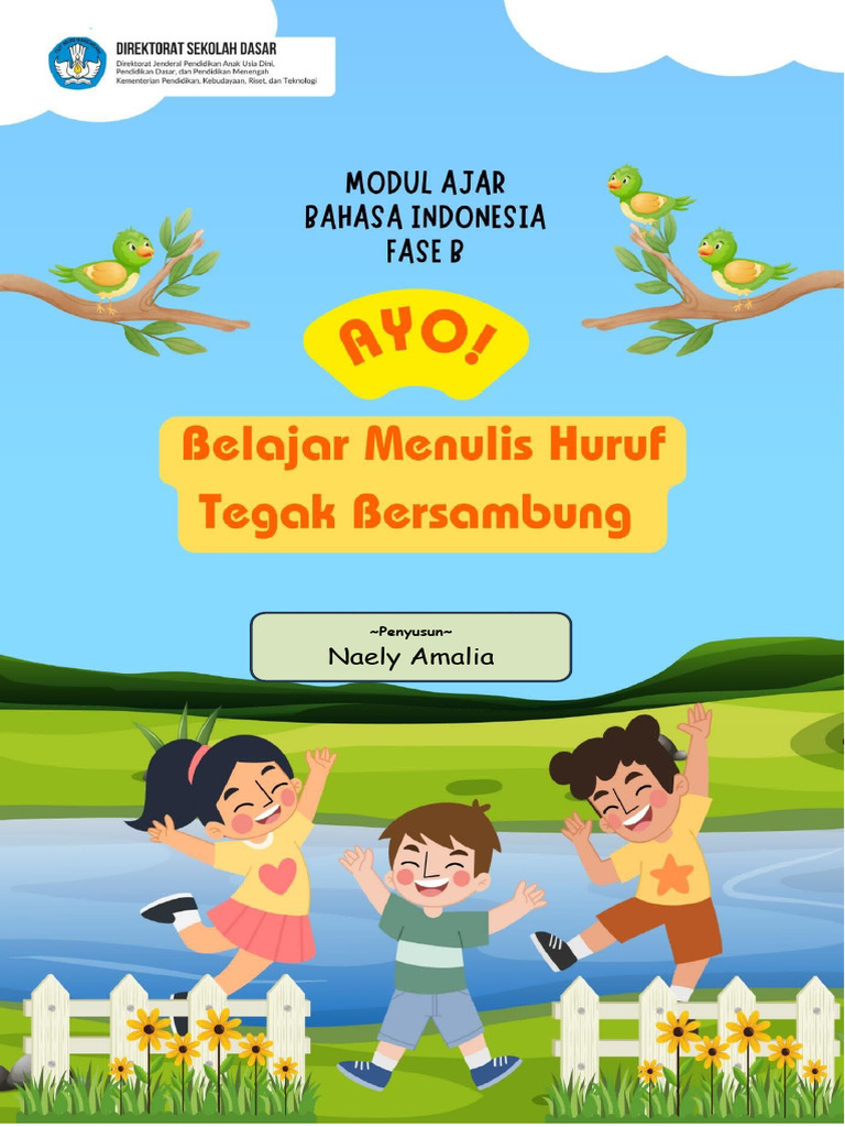 Modul Ajar Bahasa Indonesia - Belajar Menulis Huruf Tegak Bersambung ...