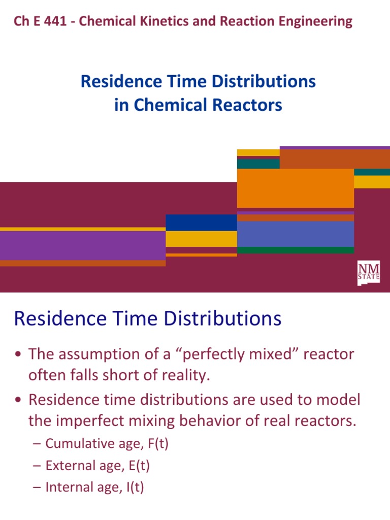 CH E 441 RTDs | PDF | Chemical Reactor | Chemical Engineering