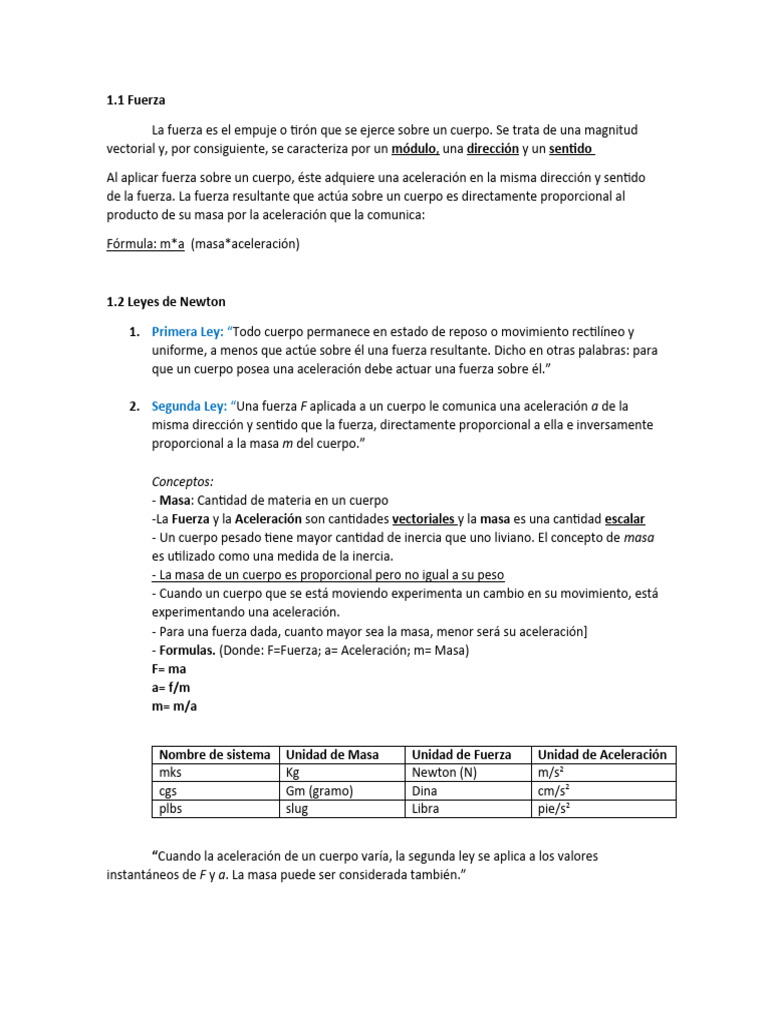 Física 3cer Periodo | PDF | Fuerza | Masa