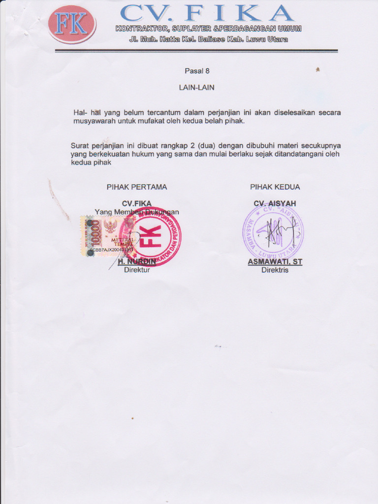 Data Peralatan | PDF